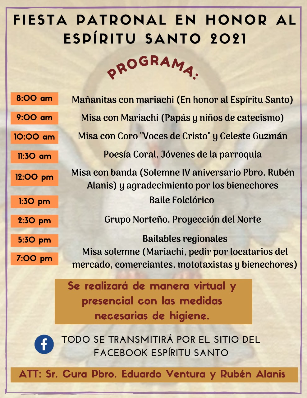 Fiesta Patronal en Honor al Espíritu Santo - Pastoral Juvenil ...